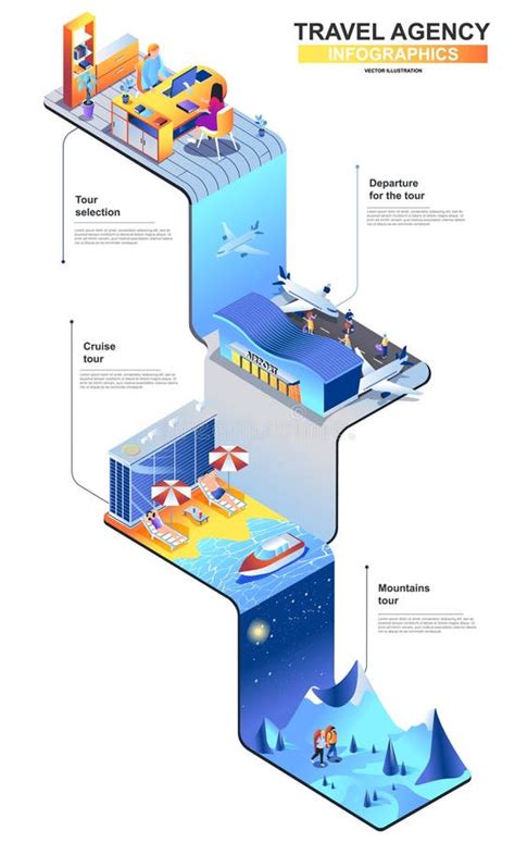 Travel Agency Modern Isometric Infographics 3d Isometry Graphic Design Concept With Airport