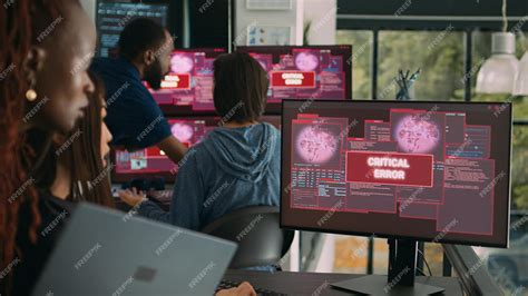 Premium Photo Team Of System Engineers Having Web Server Hacked