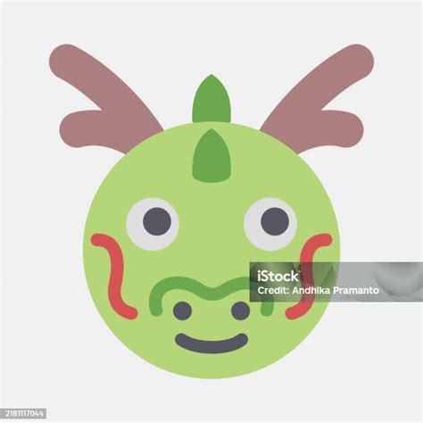 아이콘 드래곤 얼굴입니다 중국 조디악 요소 플랫 스타일의 아이콘입니다 인쇄 포스터 로고 광고 장식 인포 그래픽 등에 적합합니다 공휴일에 대한 스톡 벡터 아트 및 기타 이미지