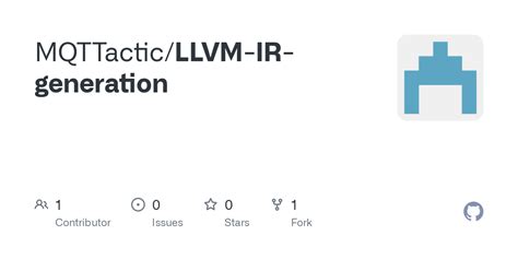 Github Mqttacticllvm Ir Generation