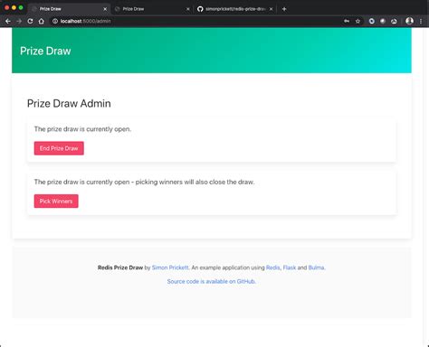 Building A Redis Prize Draw Application With Flask Or Express Simonprickett Dev