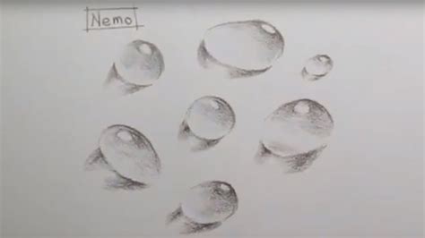 색연필로 입체 물방울 그리기 Youtube