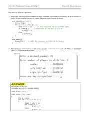 Practical 11 Answer Bitwise Operators Docx AACS1074 Programming Concepts And Design I