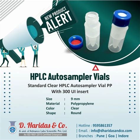 Polypropylene Clear HPLC Auto Sampler Vials Size 9 Mm At Rs 5 Piece In Pune