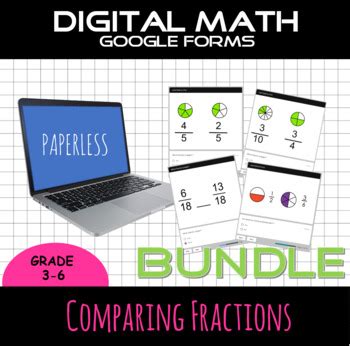 Comparing Fractions Google Form Distance Learning BUNDLE By WithMrC