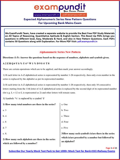 new pattern alphanumeric series questions for sbi clerk mains exam