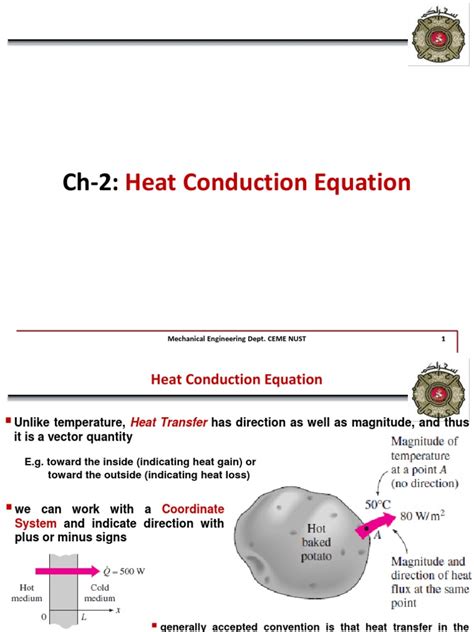 Analysis Of The Heat Conduction Equation For Transient Multidimensional Heat Transfer Problems