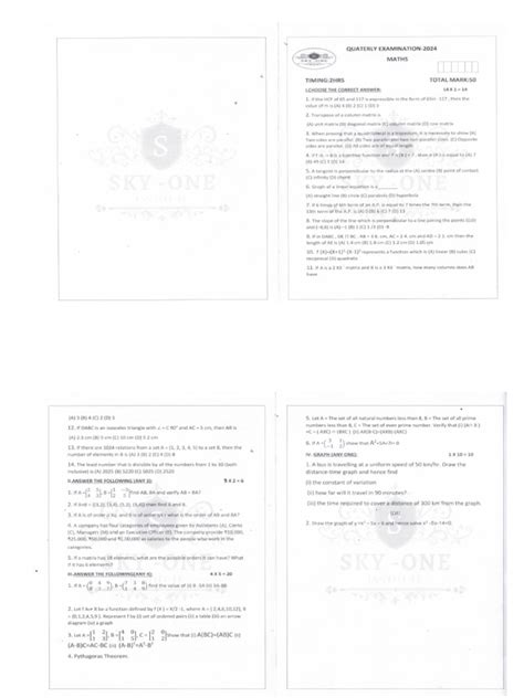 maths question paper pdf