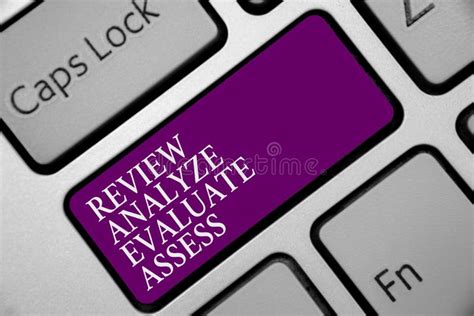 Word Writing Text Review Analyze Evaluate Assess Business Concept For