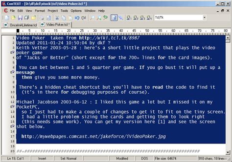 context a nice editor for tcl you can alter it to run tcl