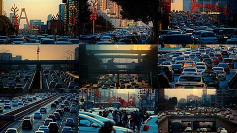 城市道路车辆拥堵 早晚高峰 视频素材下载 编号 29144335 光厂 Vj师网