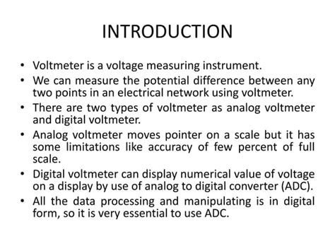 digital voltmeter using 89c51 microcontroller pptx computer