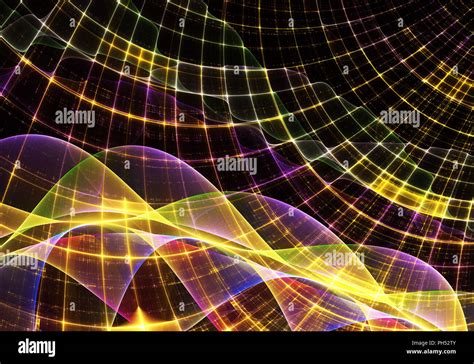Abstract Color Dynamic Background With Lighting Effect Fractal Spiral