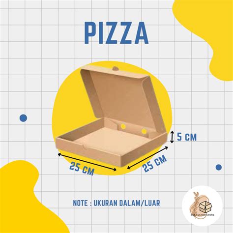 กระดาษแข็ง กล่องบรรจุ พิซซ่าไดคัทธรรมดา ขนาด 25ซม X 25ซม X 5ซม Shopee Thailand