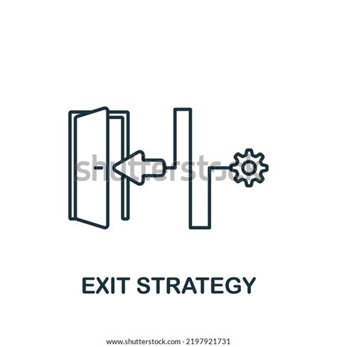 Exit Strategy Icon Line Simple Crowdfunding Stock Vector Royalty Free Shutterstock