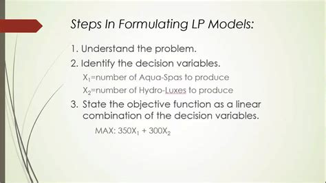 Pms32 Formulate Algebraic Lp Model Product Mix Example Youtube