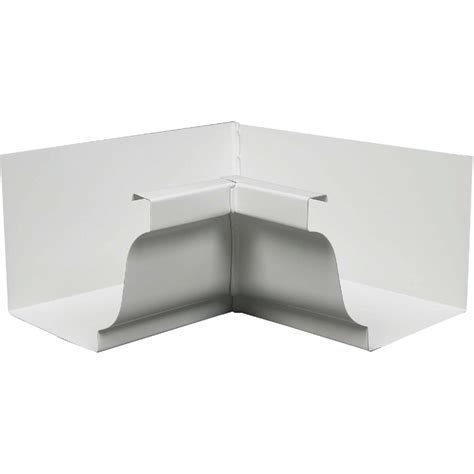 Amerimax 5 In Galvanized White Mitre Gutter Inside Corner Do It Best