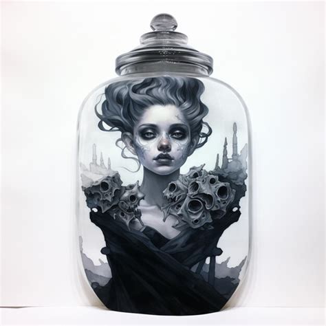 Christmas Disney Girl Before Spooky Water Bottle Ai Generated Art