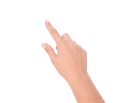 Hand Simulating Pressing A Button Thumb Choice Show White PNG
