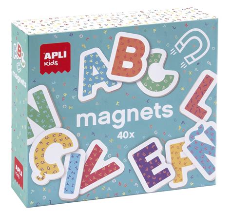 Магнитные буквы из дерева, 40 шт. Apli Kids