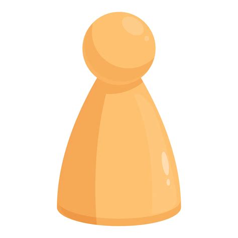 Yellow Board Game Pawn Standing On White Background 47058684 Vector Art