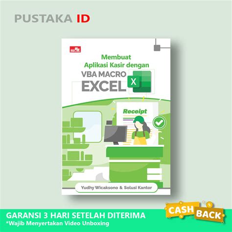 jual buku membuat aplikasi kasir dengan vba macro excel original