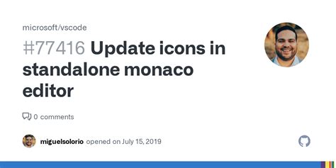 Update Icons In Standalone Monaco Editor · Issue 77416 · Microsoftvscode · Github