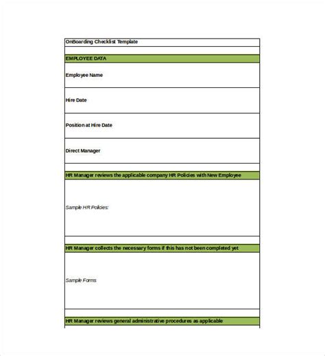 FREE Onboarding Checklist Samples In PDF MS Word Excel Google Docs Pages