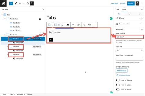 Adding Html Anchors For Tabs Documentation