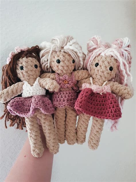 Everly Doll Crochet Pattern Low Sew Crochet Pattern Dress Up Doll