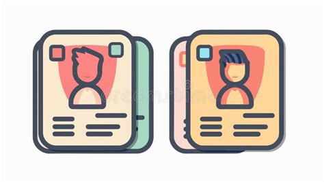 Professional Id Card Icon For Identity Verification And Access Control Stock Vector