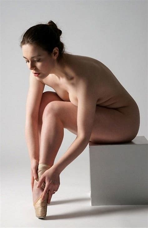 Nude Dancer Adjusting Pointe Shoes Pointeman1