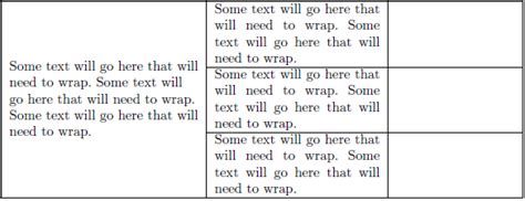 Horizontal Alignment How Can I Create A Table Where One Cell Spans