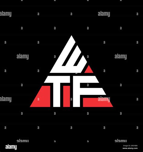WTF Triangle Letter Logo Design With Triangle Shape WTF Triangle Logo Design Monogram WTF