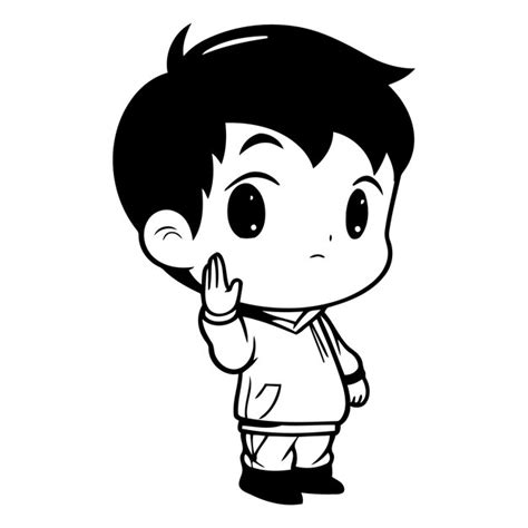 Boy Thinking Isolated On White Background Eps 10 Premium Ai Generated