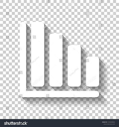 Declining Graph Line Icon White Icon Stock Vector Royalty Free Shutterstock