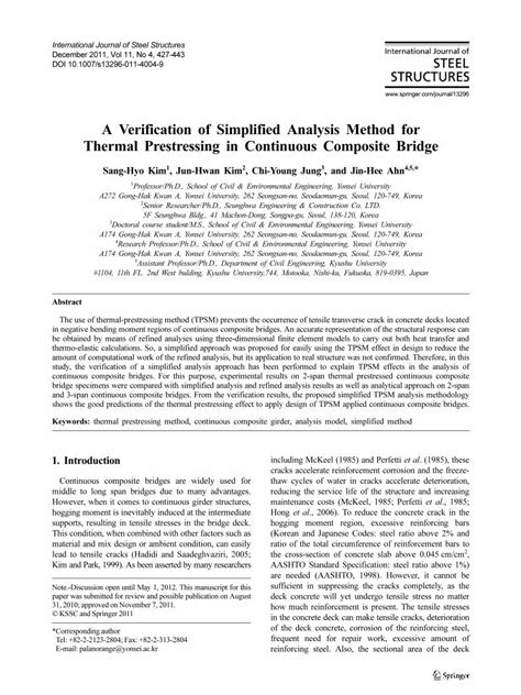 Pdf A Verification Of Simplified Analysis Method For Thermal