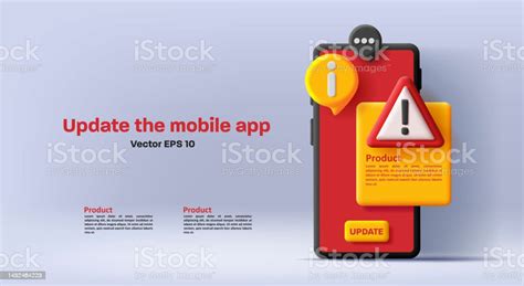 경고 오류 메시지가 있는 스마트폰의 3d 그림이 화면에서 나타납니다 3차원 형태에 대한 스톡 벡터 아트 및 기타 이미지 3차원 형태 사기 집중 Istock
