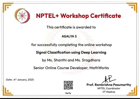 Agalya Senthil Kumar On Linkedin Deeplearning Signalprocessing Nptel