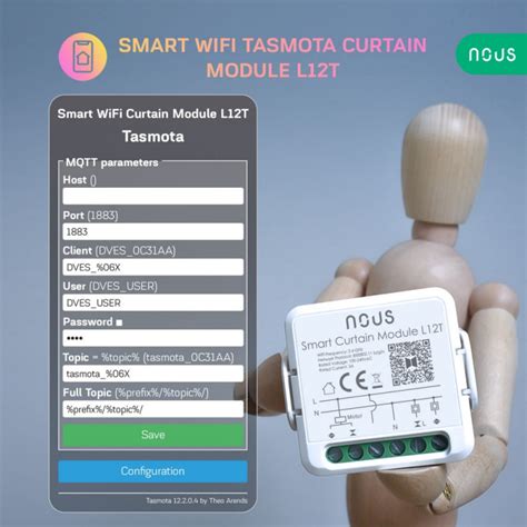 Nous Module Connecté Wifi Tasmota Pré Installé Volet Roulant
