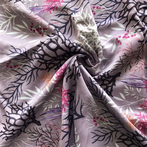 Polyester Dull Satin Fabric Custom Printing