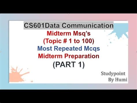 CS Midterm Preparation Part Cs Midterm Mcq S By Humi YouTube