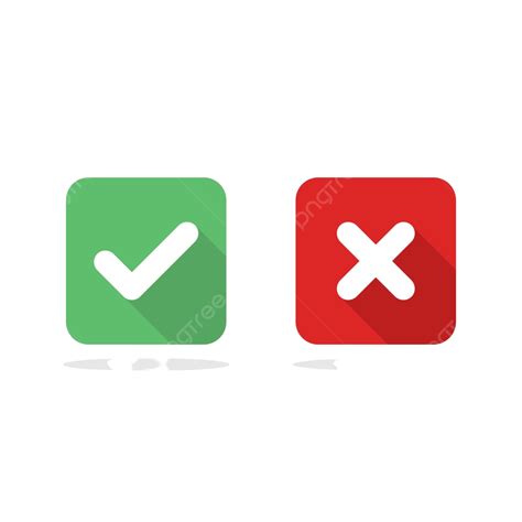 Assessment Symbols Verification And Error Marks Approval And Rejection Marks Vector X Accepted
