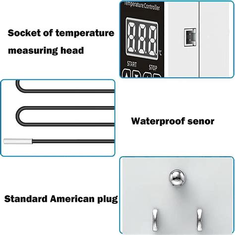 Digital Thermostat Plug Socket Lcd Screen Temperature Controller With
