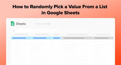 Randomly Pick Values In Google Sheets Easy Guide