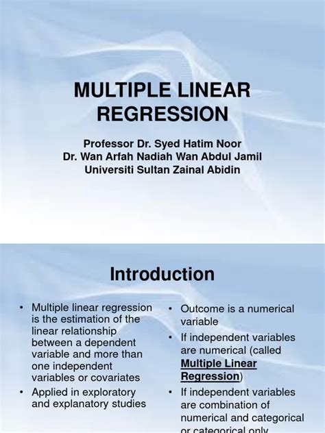 Multiple Linear Regression 2021 | PDF | Regression Analysis | Linear ...