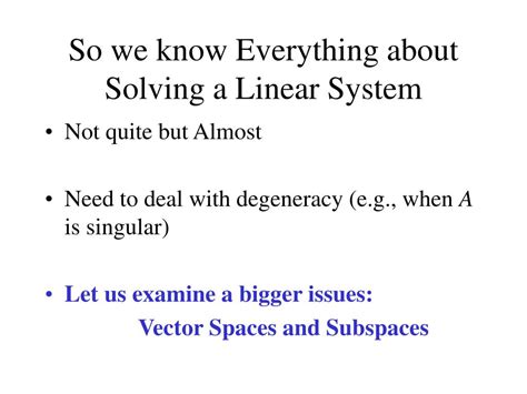 Ppt Lecture 9 Symmetric Matrices Subspaces And Nullspaces Powerpoint