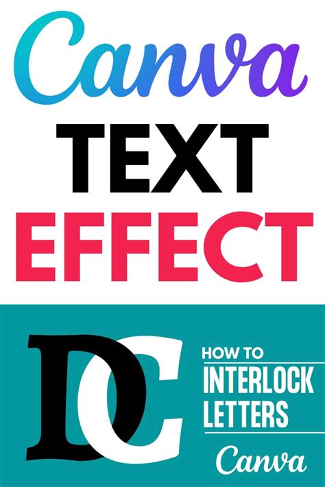 Text Effect Tutorial With Canva Interlocking Letters