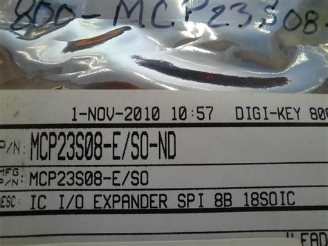 MCP S E SO IC Expander Bit I O Port SPI SO VDC MICROCHIP TECHNO For Sale Online EBay