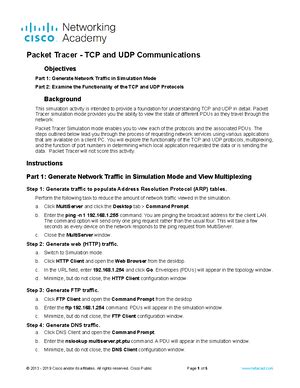 Completed Packet Tracer Verify IPv And IPv Addressing
